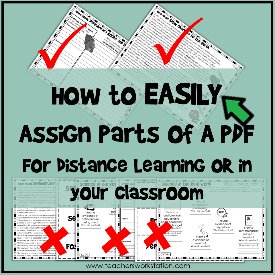How to EASILY Use Parts of a PDF in Distance Learning (and in the ...